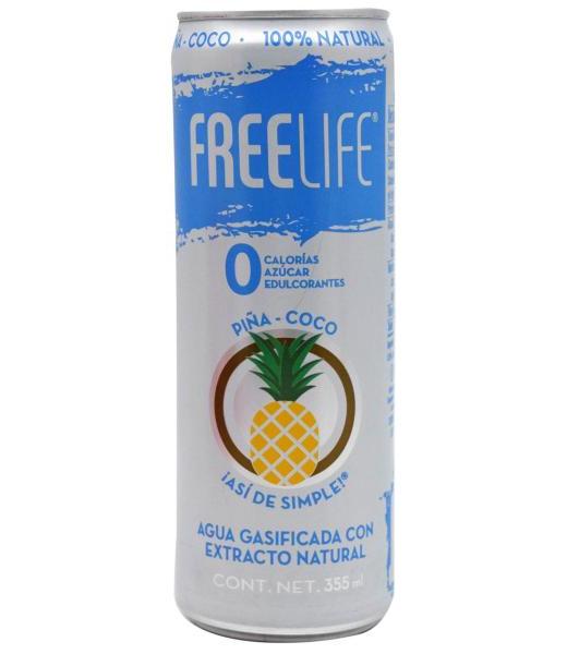 AGUA GASIFICADA PIÑA COCO 355 ML FREELIFE WATER
