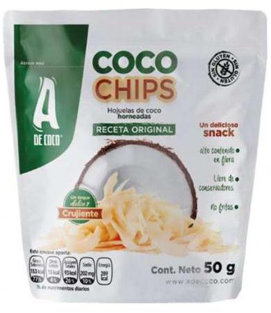 COCO CHIPS 50 G A DE COCO