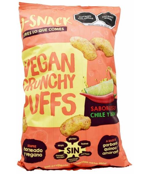 CRUNCHY PUFFS CHILE LIMON 150 G U SNACK
