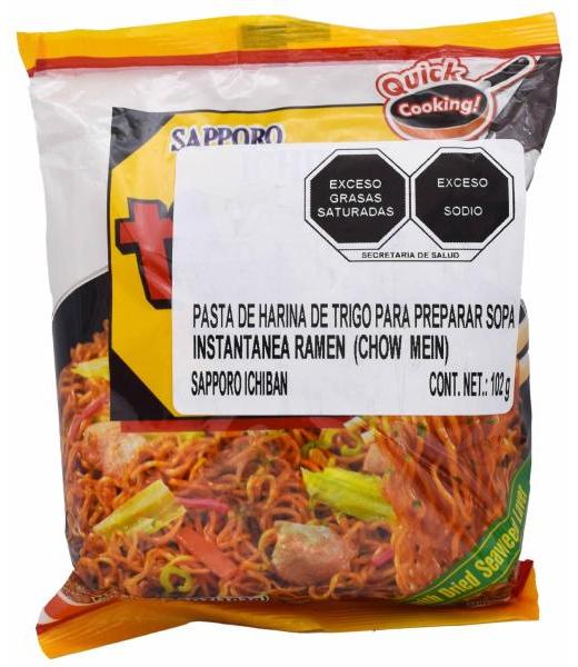 SOPA INSTANTANEA RAMEN CHOW MEIN 102 G SAPPORO ICHIBAN